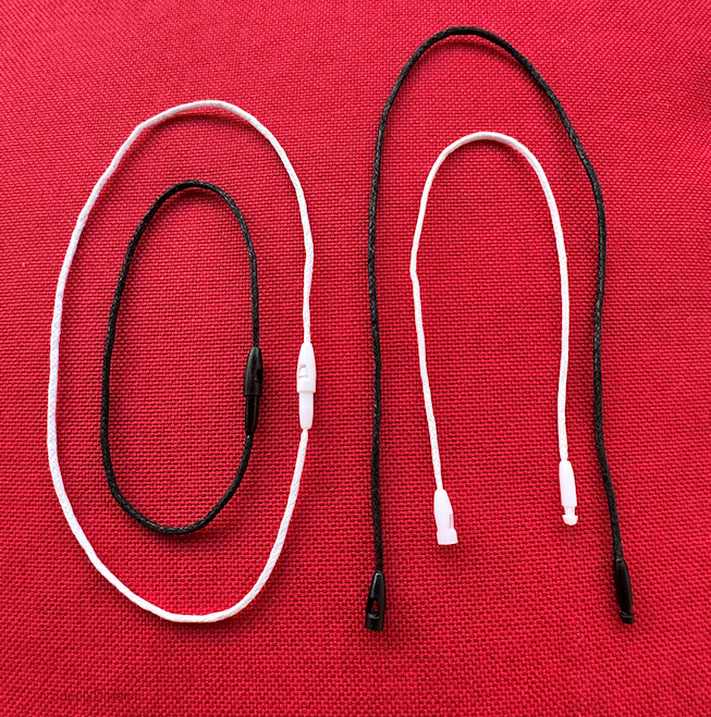 Waxed cotton cord bullet-lock or tied loops - TrueTrim - Trade Suppliers